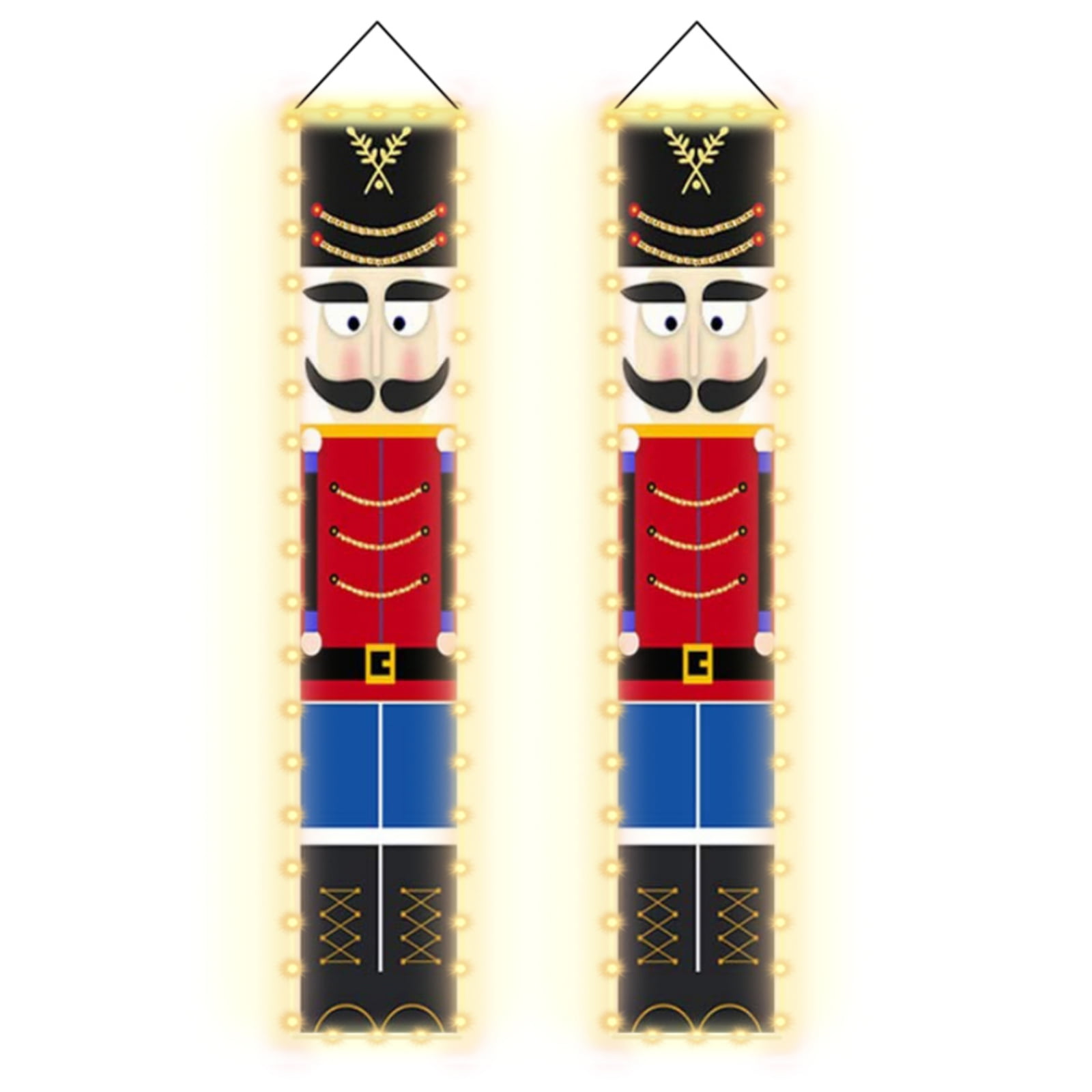 Nutcrackers Banners with LED String Lights Soldier Model Indoor Outdoor ...