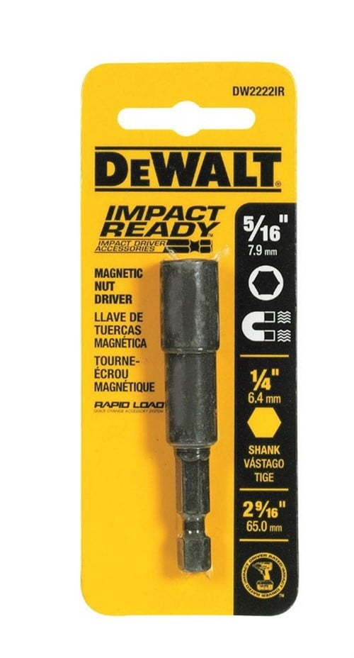 Nutdriver 1/4In Hex 5/16In Mag Dewalt Nutsetters & Sockets DW2222IR ...