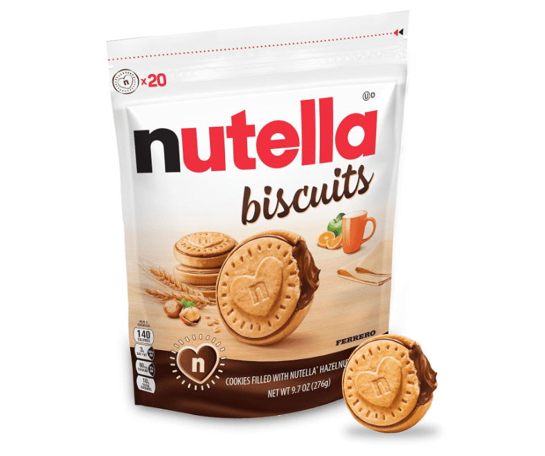 Nutella Biscuits Cookies Filled with Nutella Hazelnut Spread, Sweet ...
