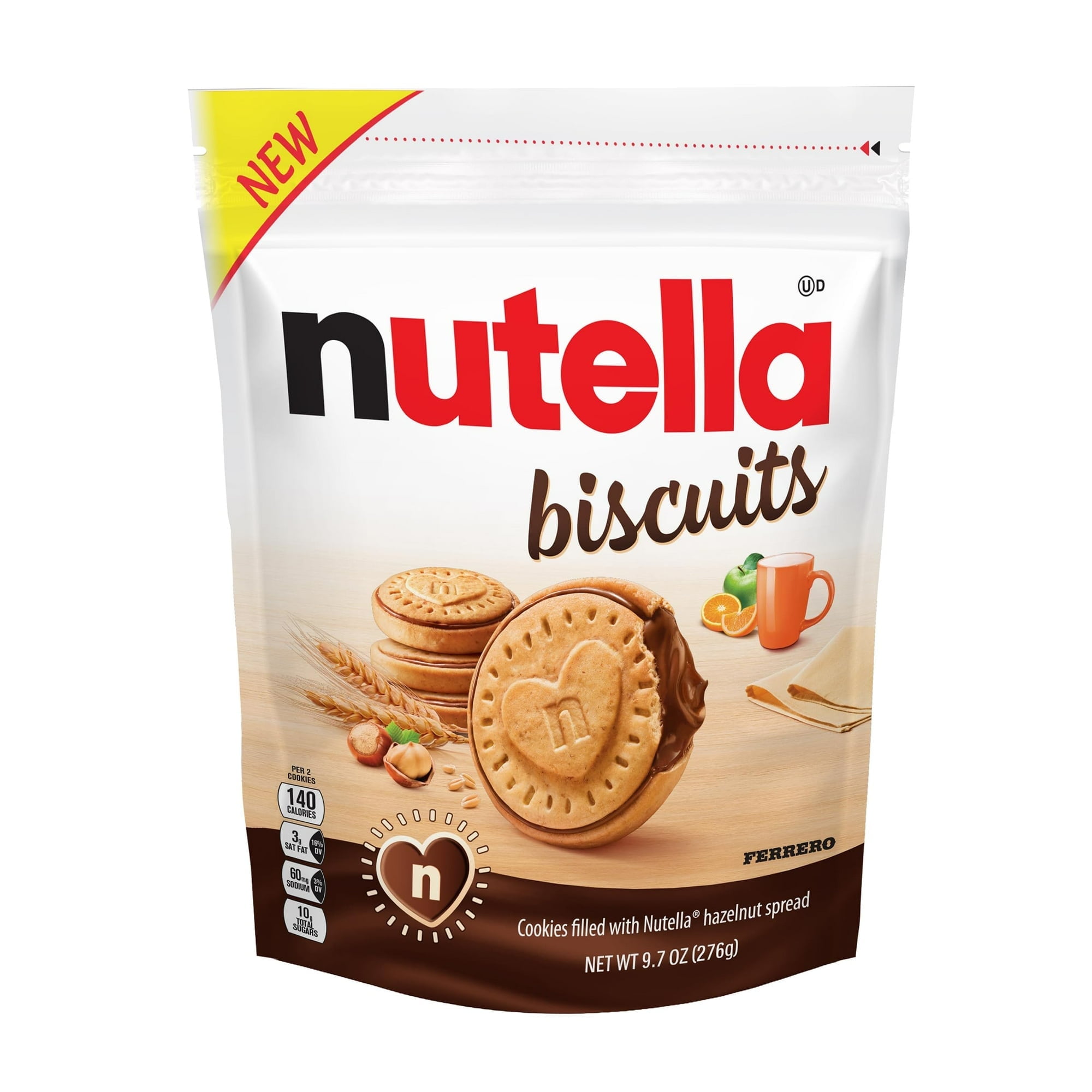 Nutella Biscuits, Cookies with Hazelnut Cocoa Spread, 276g, 20-Count ...
