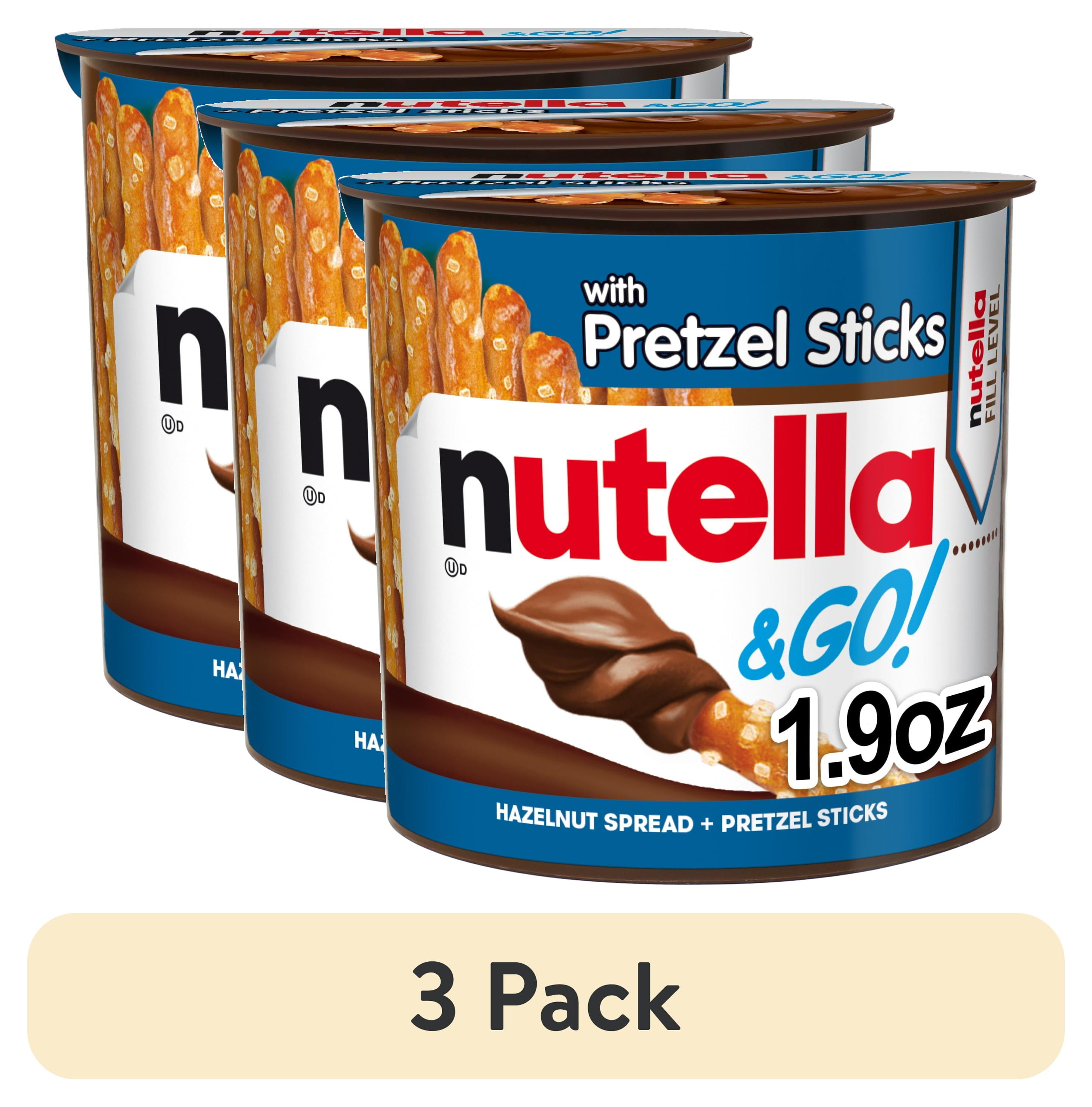 (3 pack) Nutella & GO! Hazelnut and Cocoa Spread with Pretzel Sticks, Snack Cup, 1.9 oz ...