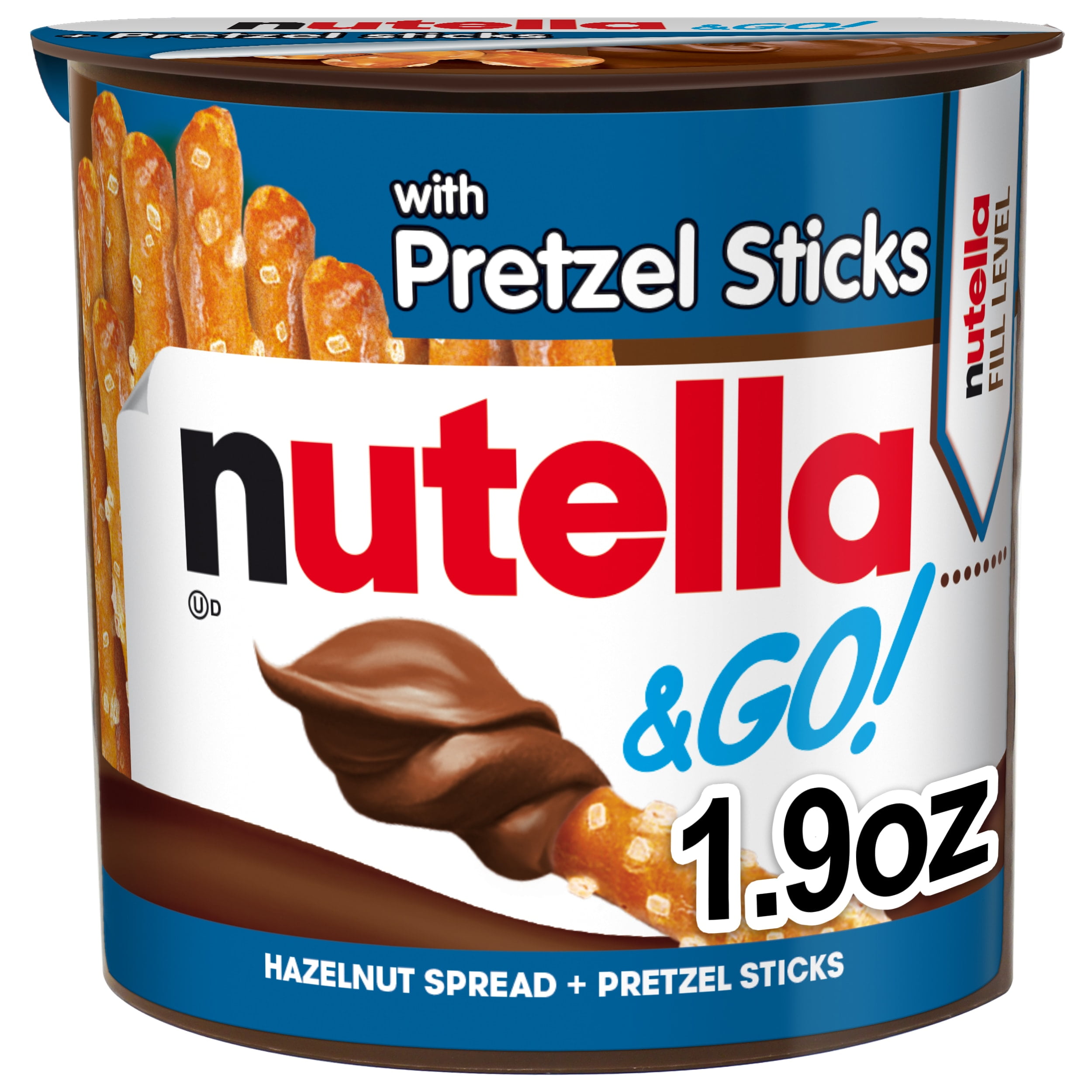 Nutella & GO! Hazelnut and Cocoa Spread with Pretzel Sticks, Snack Cup ...