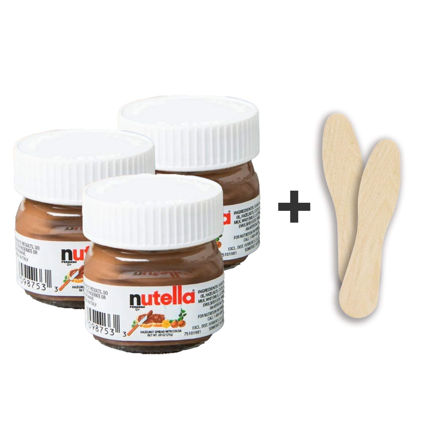 Nutella Single Serving Hazelnut Spread with Cocoa, Mini Glass Jar .88 ...