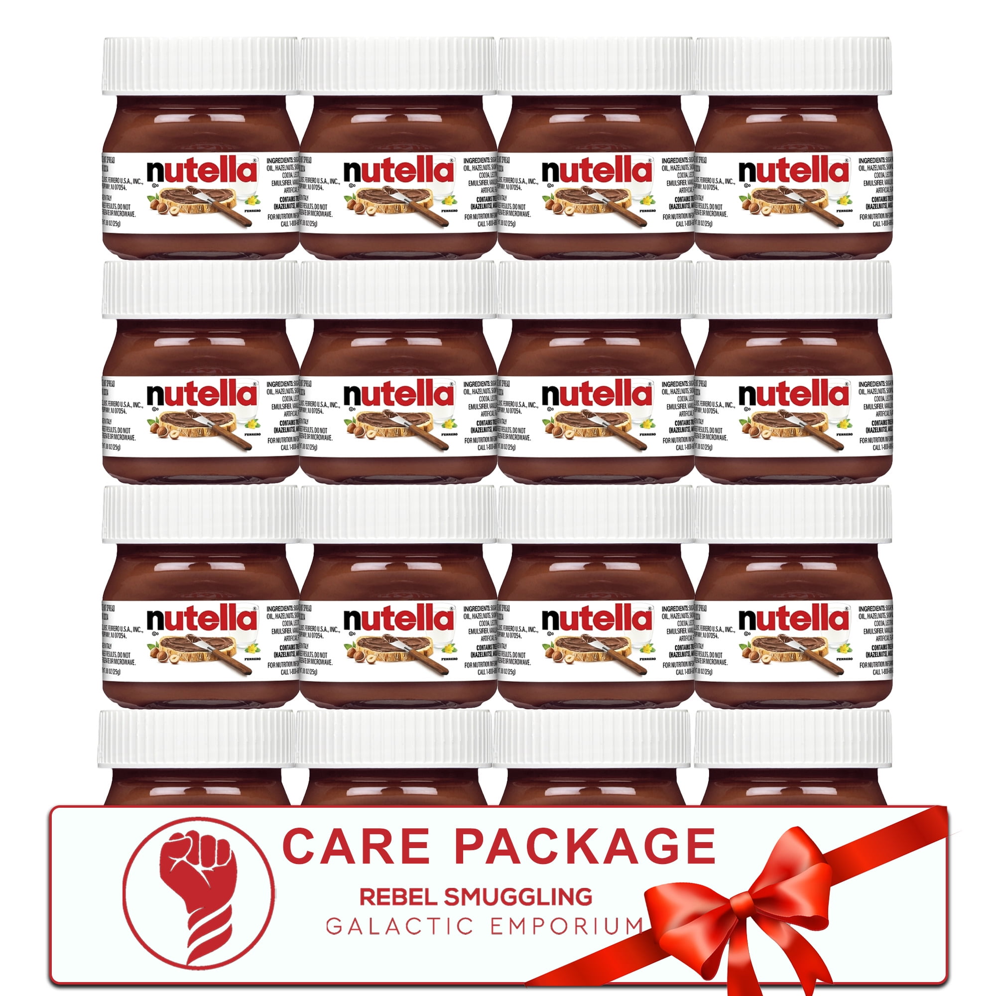 Nutella Mini Jars, 16 Count Multi-Pack, 0.88oz Glass Jars, Single Serve ...