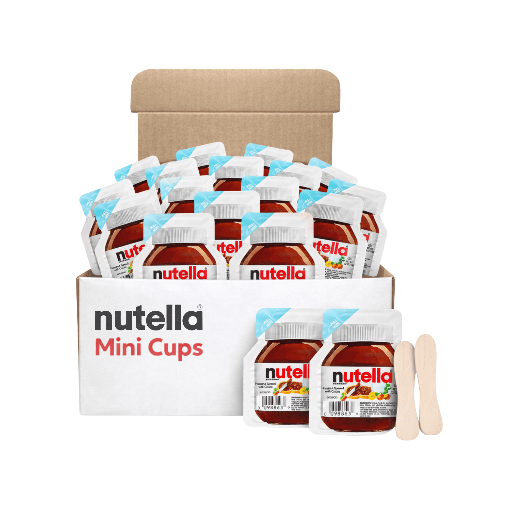 Nutella Mini Cups – 20 Single-Serve Snack Packs (0.52 oz Each) + 20 ...