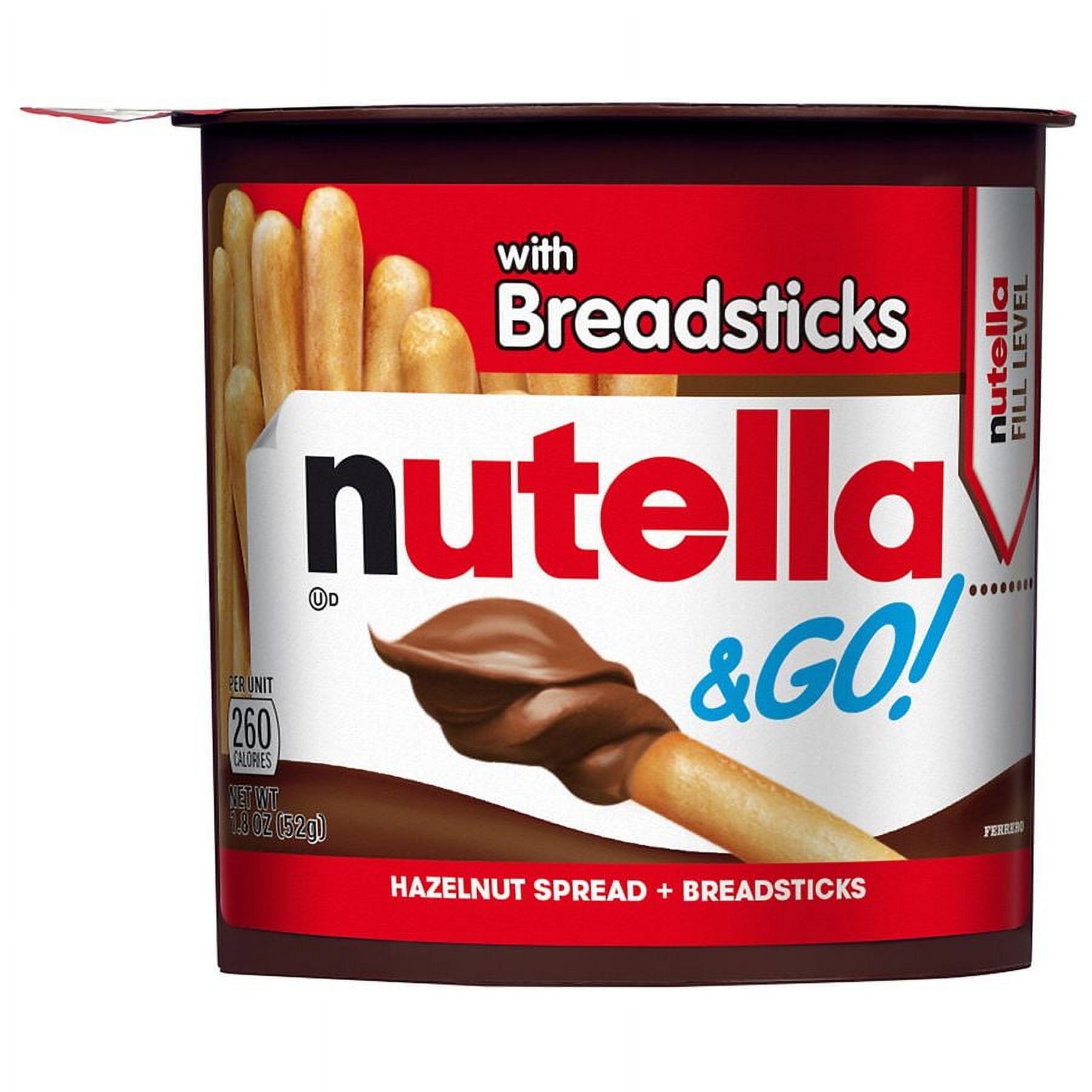 Nutella Nutella & GO! Chocolate Hazelnut Spread with Breadsticks 1.8 oz ...