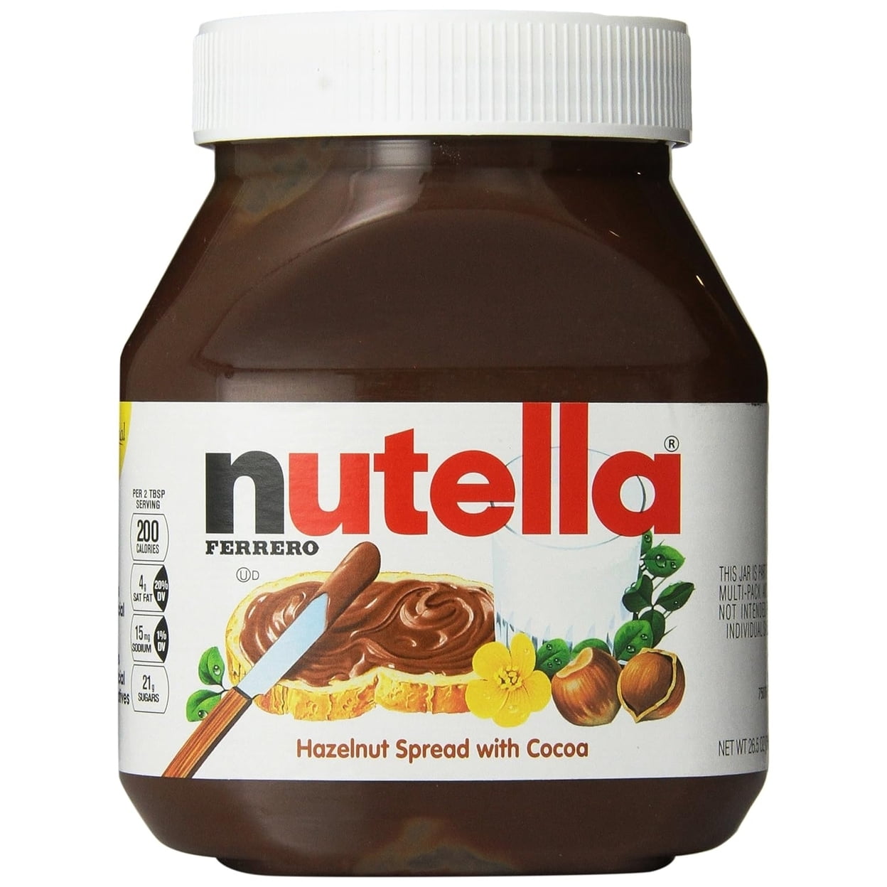 Nutella Twin Pack 26.5 Ounce Jars, Unique Taste, Quality Ingredients ...