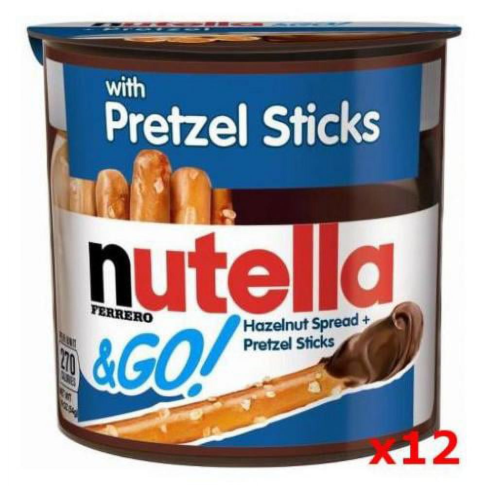Nutella and GO! Snack with PRETZEL Sticks CASE (12 x 1.8 oz) - Walmart.com