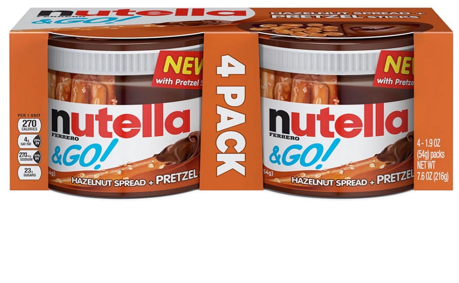 Nutella and Go Hazelnut Spread Plus Pretzel Sticks, 7.6 Ounce -- 6 per ...