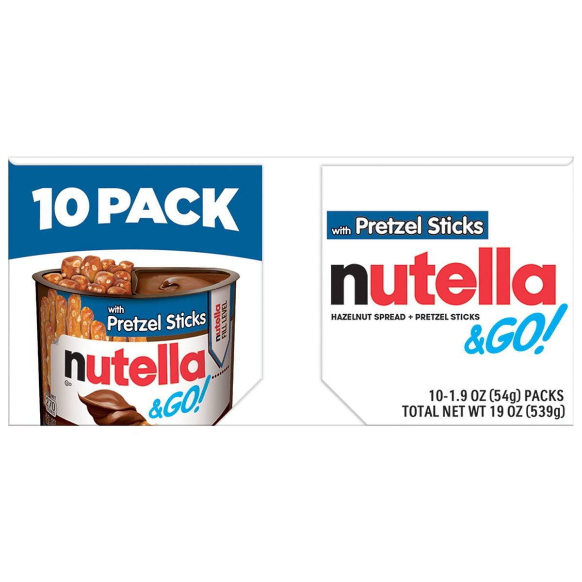 Nutella and Go! Hazelnut Spread with Pretzel Sticks - 19oz/10ct - Pack ...