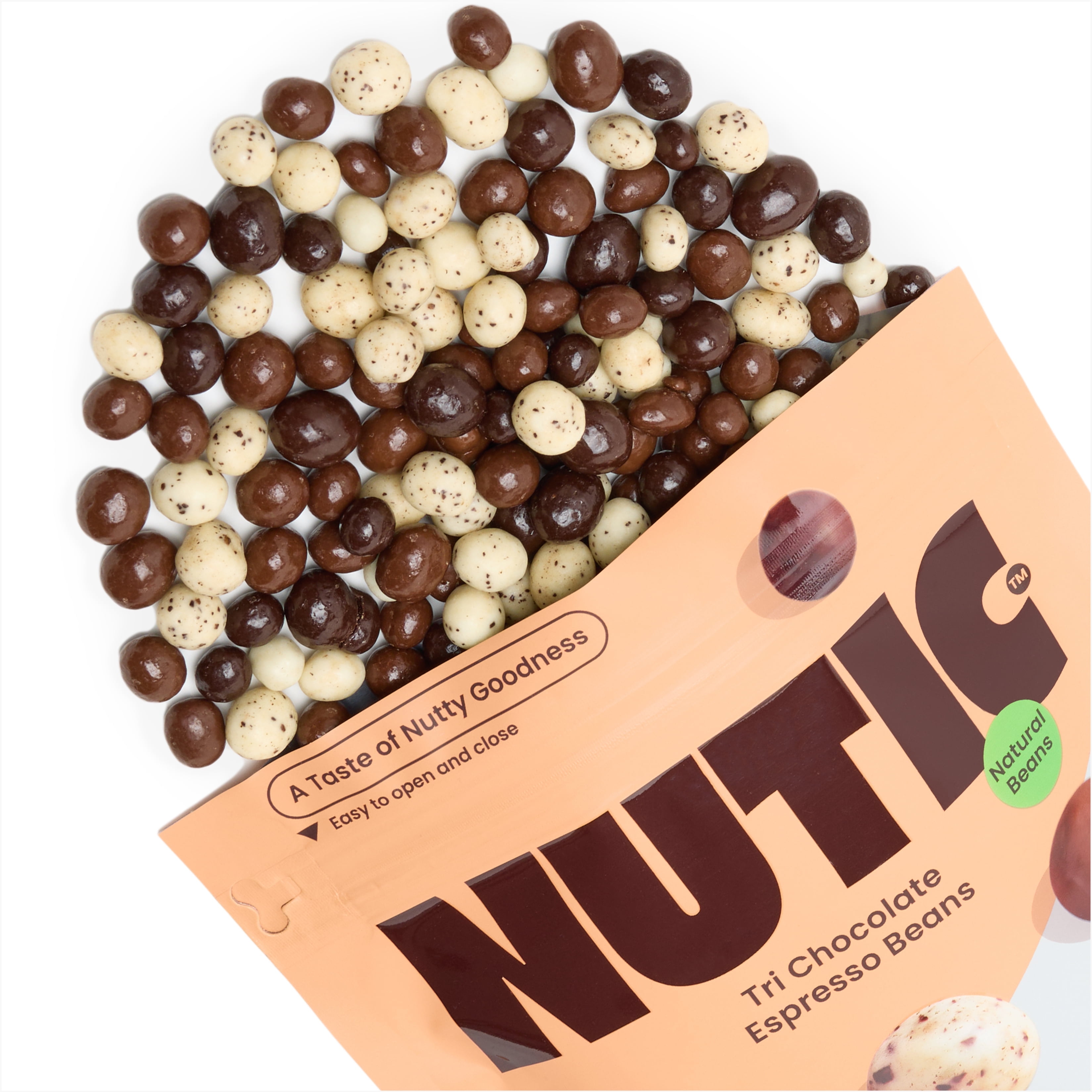 Nutic Chocolate Covered Espresso Beans - 2LB, Assortment of White, Milk ...