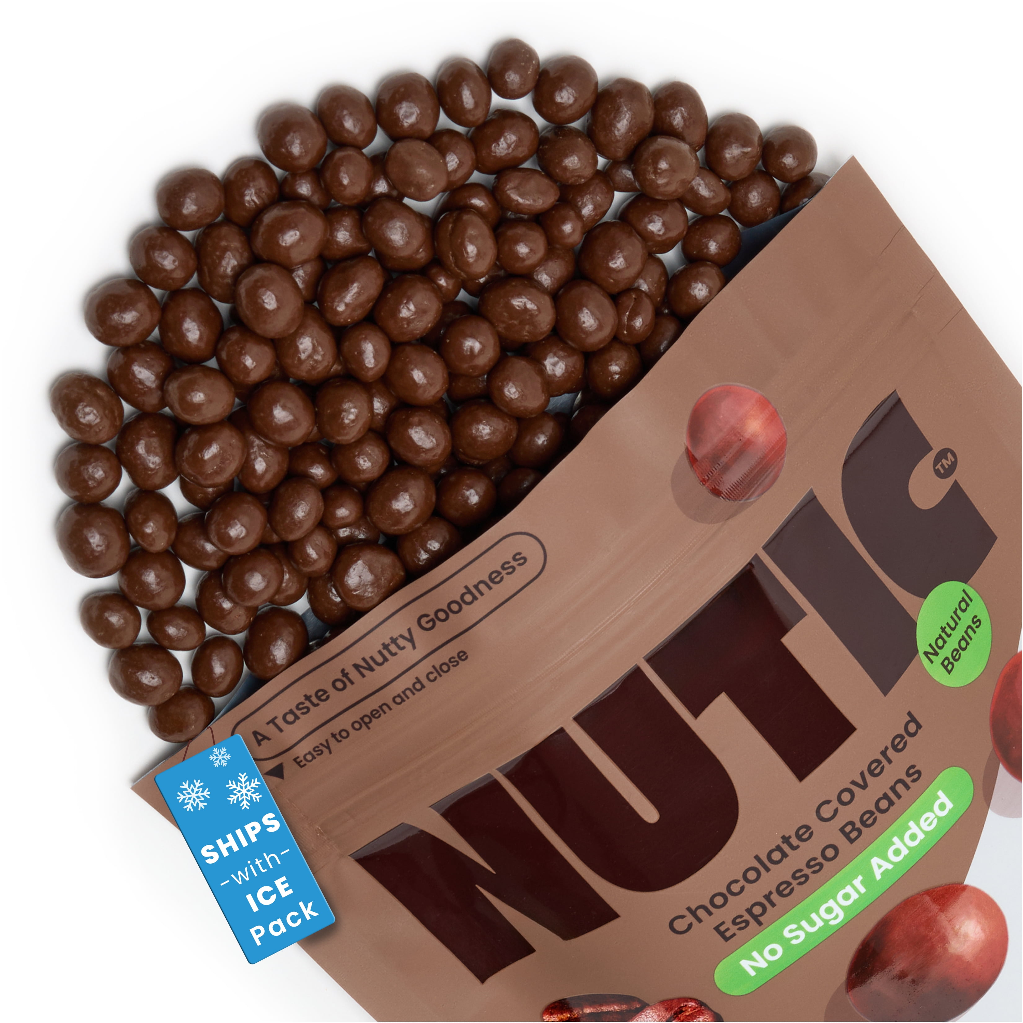 Nutic Gourmet Sugar Free Chocolate Covered Espresso Beans - 2LB, Bulk ...