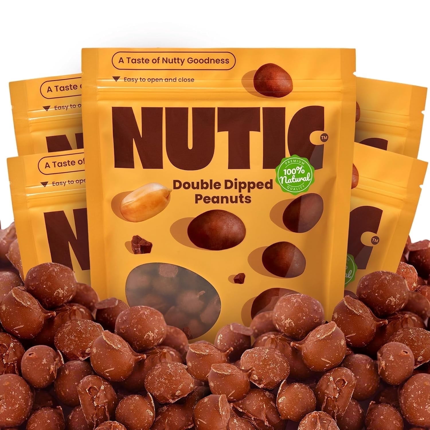 Nutic Milk Chocolate Covered Peanuts - 5 Lb. Double Dipped Premium ...