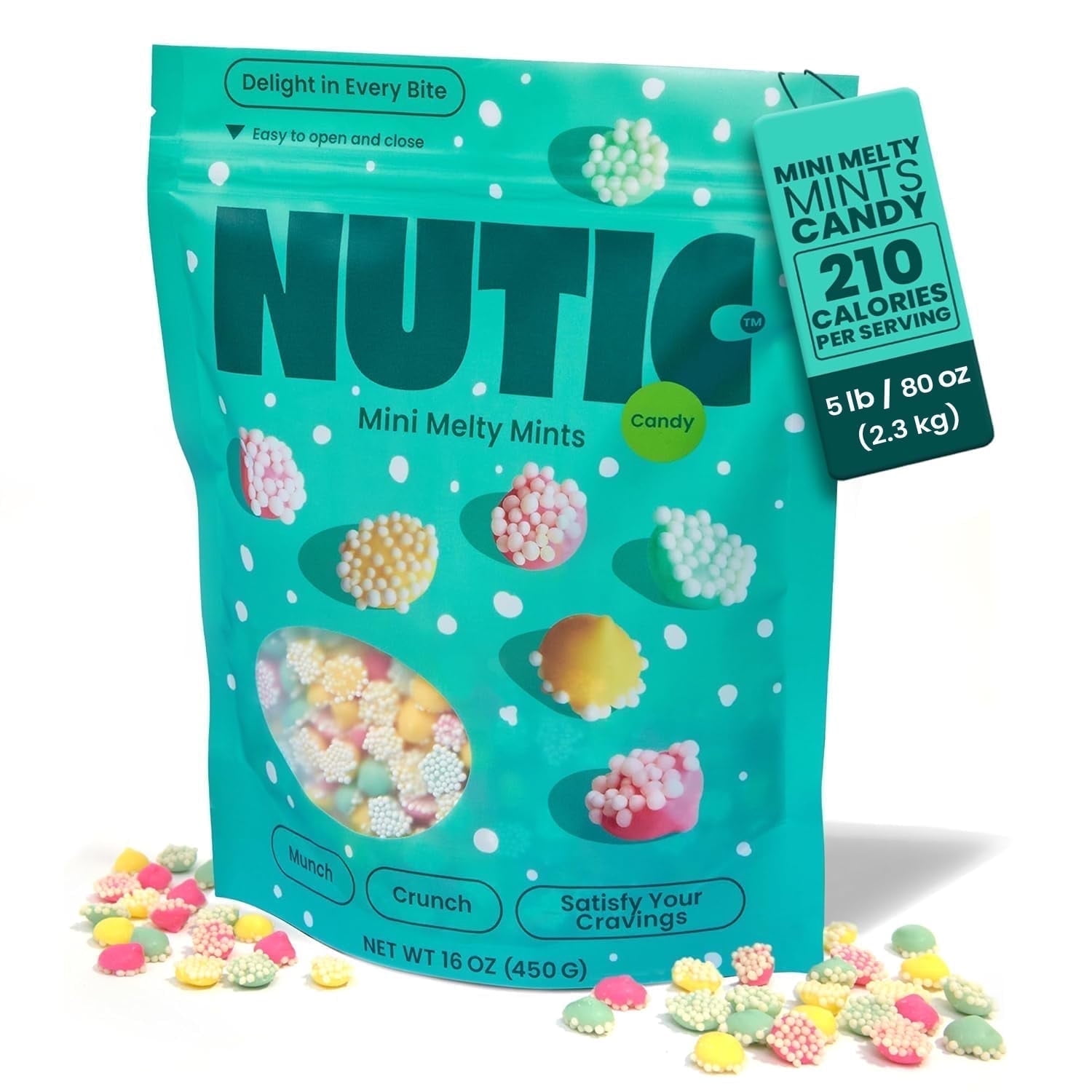 Nutic Mini Smooth and Melty Mints Nonpareils Candy - 5LB, Petite Pastel ...
