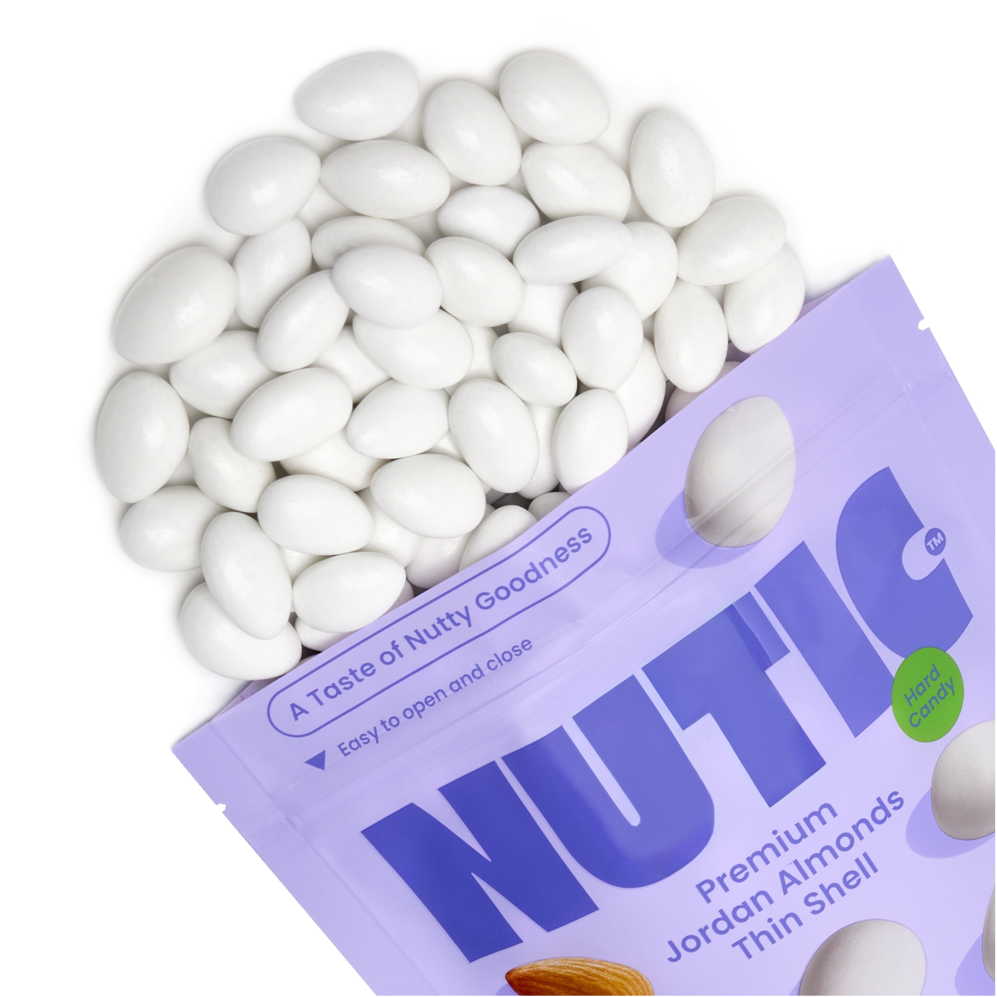 Nutic White Jordan Almonds - 1LB, Premium Thin Shell, Elegant Italian ...