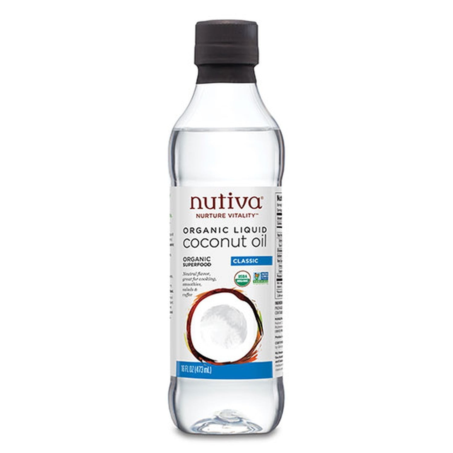 Nutiva 232153 16 fl oz Organic Classic Liquid Coconut Oil - Walmart.com