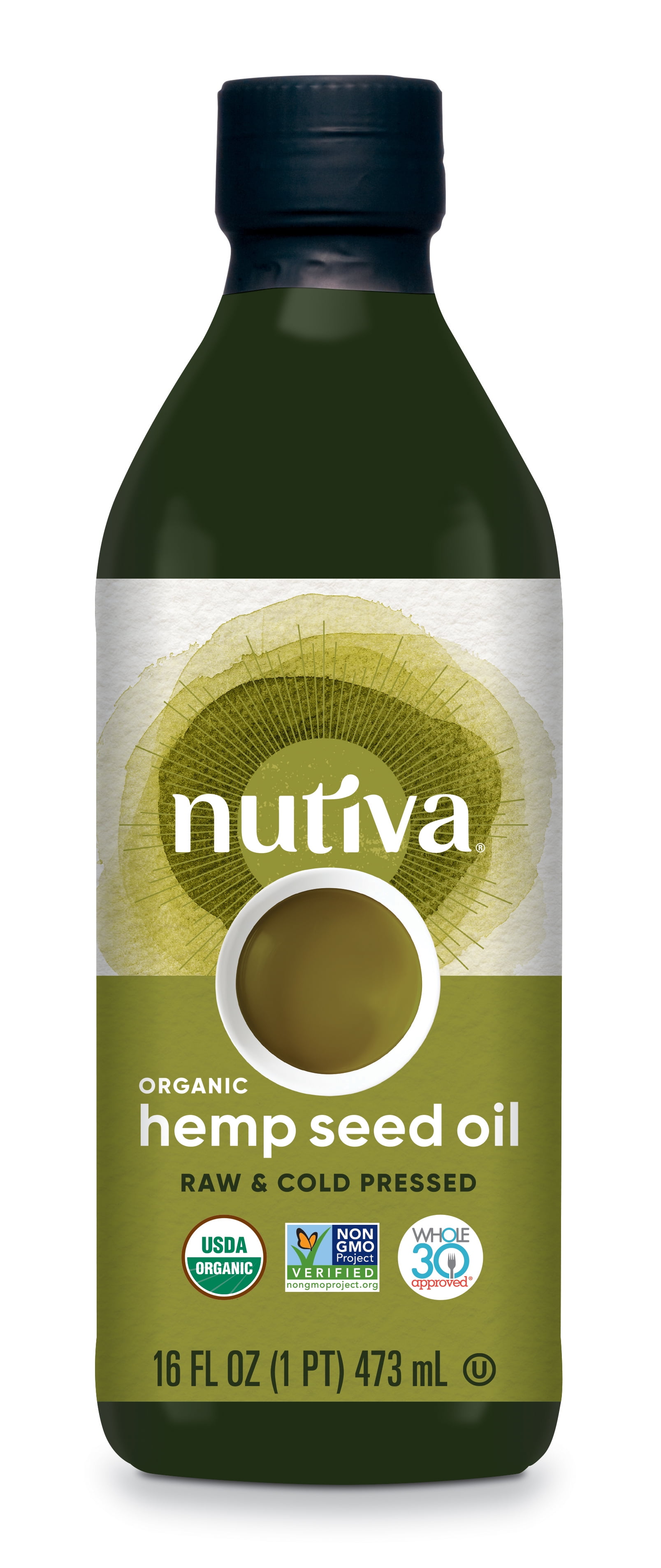 Nutiva Nurture Vitality Organic Cold Pressed Hemp Oil, 16 fl oz ...
