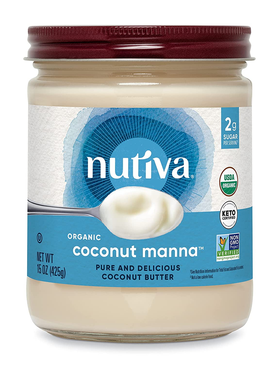 Nutiva Organic, Non-GMO, Vegan Coconut Manna, Whole Food, 15 oz Pack of ...