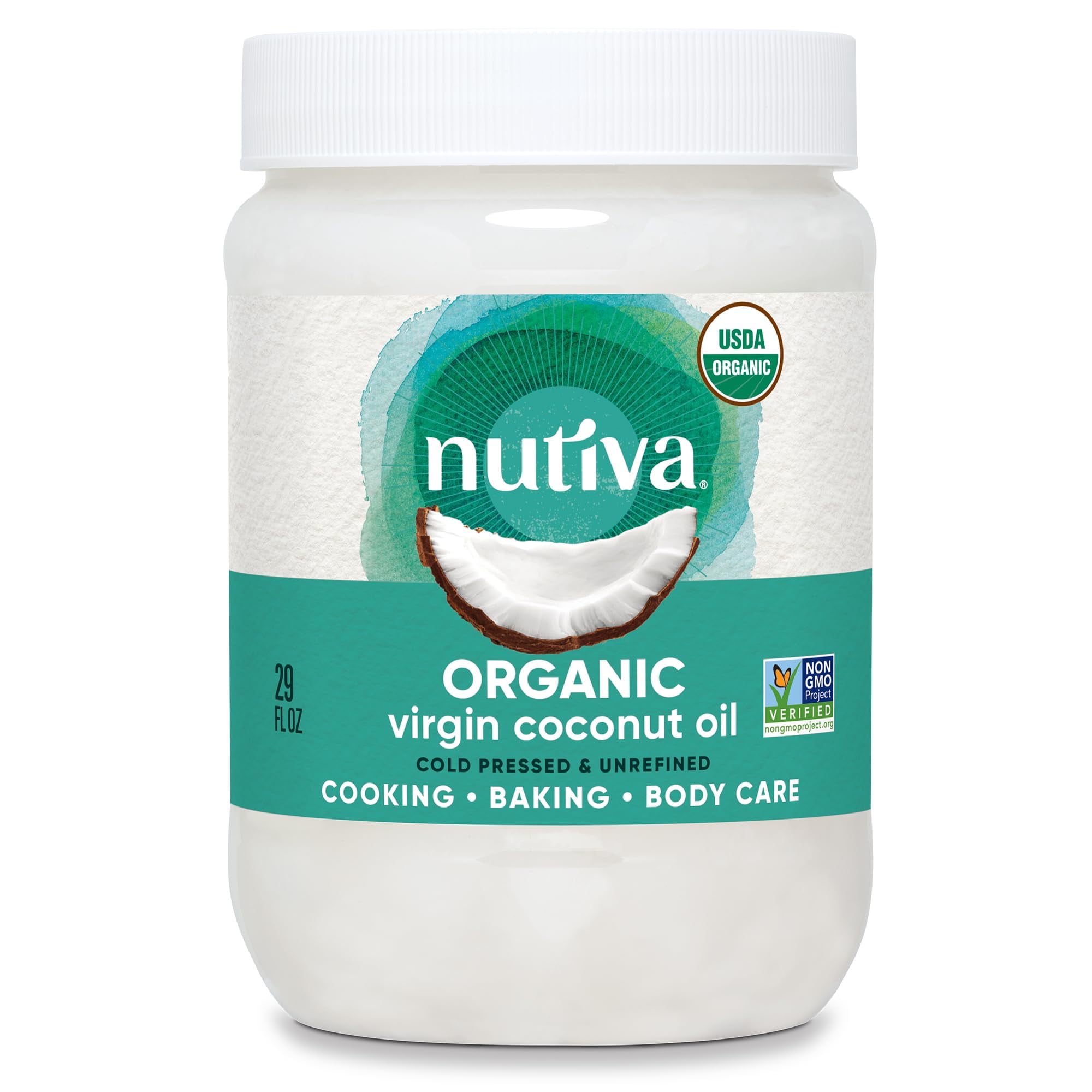 Nutiva Organic Coconut Oil, BDF32 29 Fl Oz - USDA Organic Cold Pressed Unrefined Extra Virgin ...