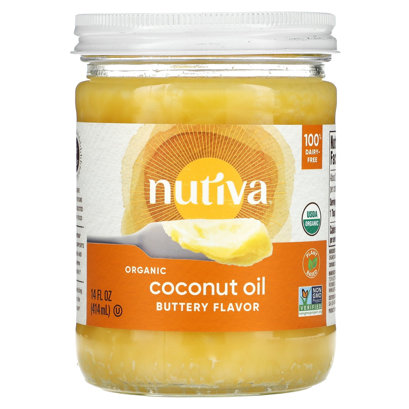 Nutiva, Organic Coconut Oil, Butter Flavor, 14 fl oz (414 ml) (Pack of ...