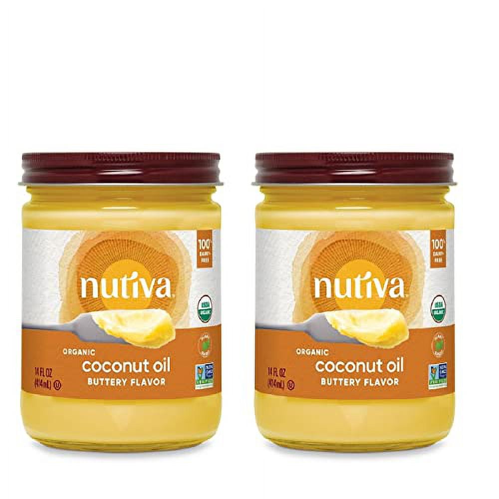Nutiva, Organic Coconut Oil, Buttery, 14 fl oz (414 ml) Pack of 2 ...