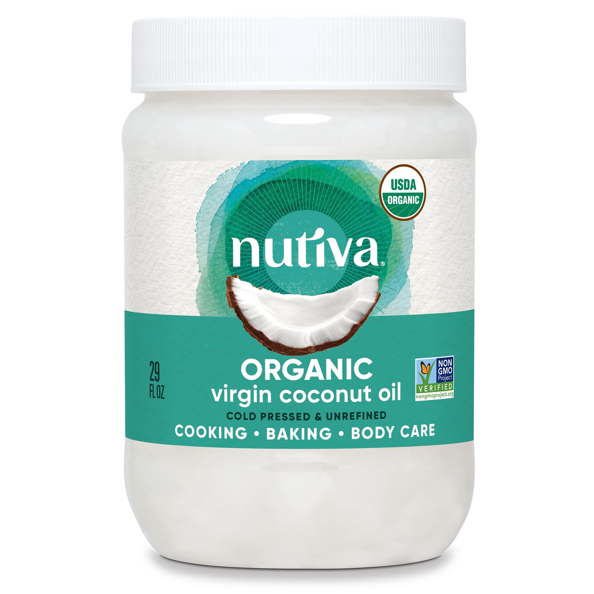 Nutiva Organic Coconut Oil, IEF31 29 Fl Oz - USDA Organic Cold Pressed ...