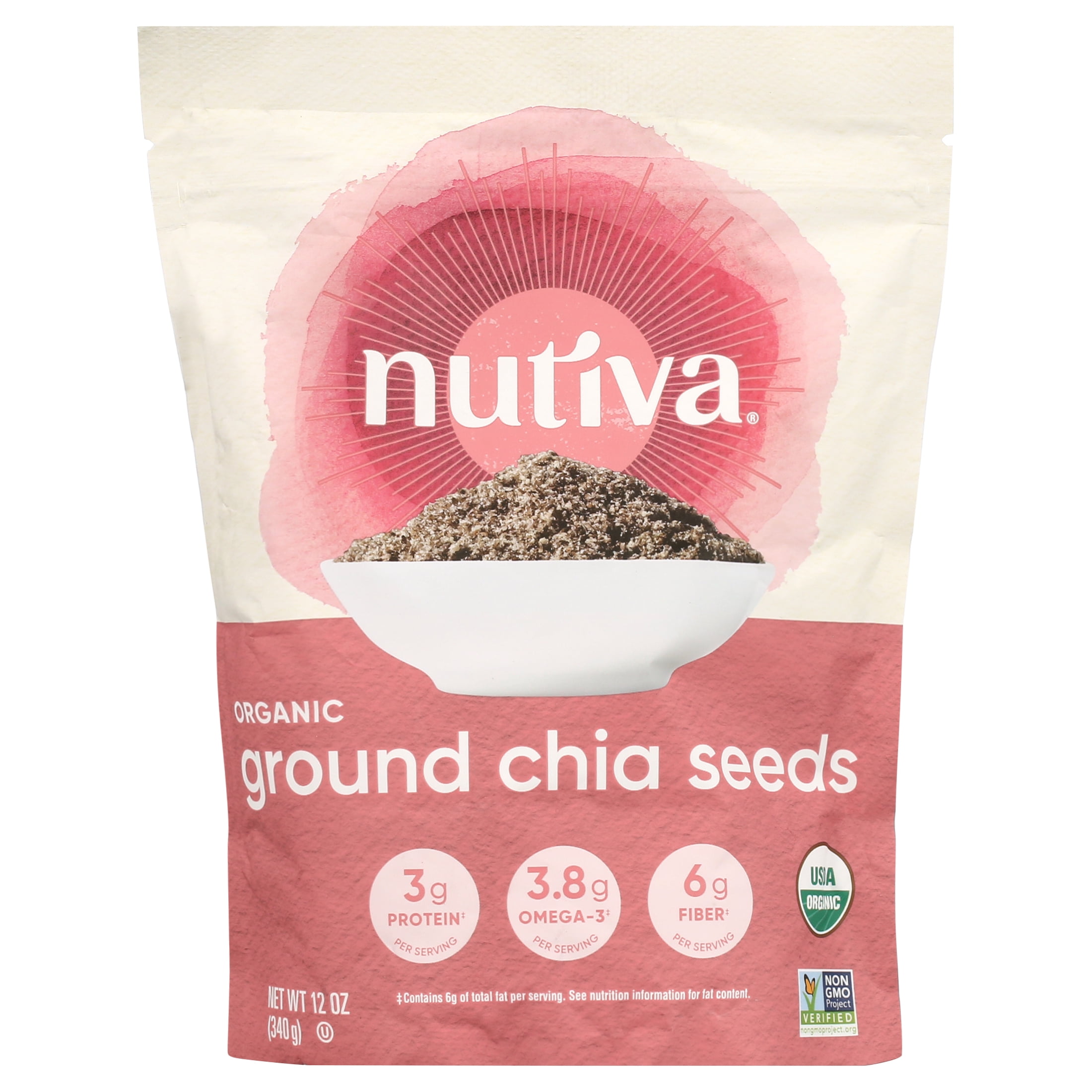 Nutiva Organic Milled Chia Seeds - 14 oz Fibers and Seeds - Walmart ...
