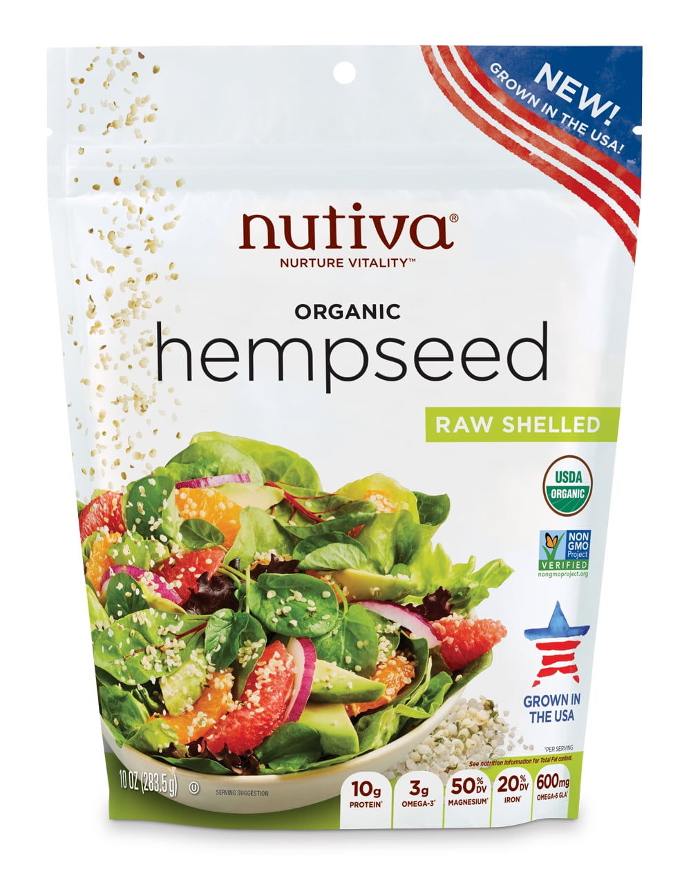 Nutiva Organic Raw US Grown Shelled Hempseed from non-GMO Sustainably ...