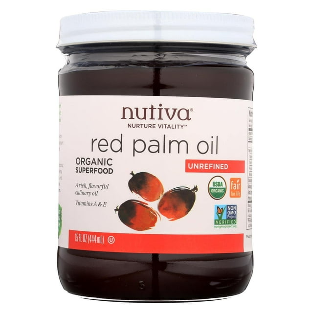 Nutiva Organic Red Palm Oil, (Nutrient-dense Culinary Oil), 15 oz (Pack of 6) - Walmart.com