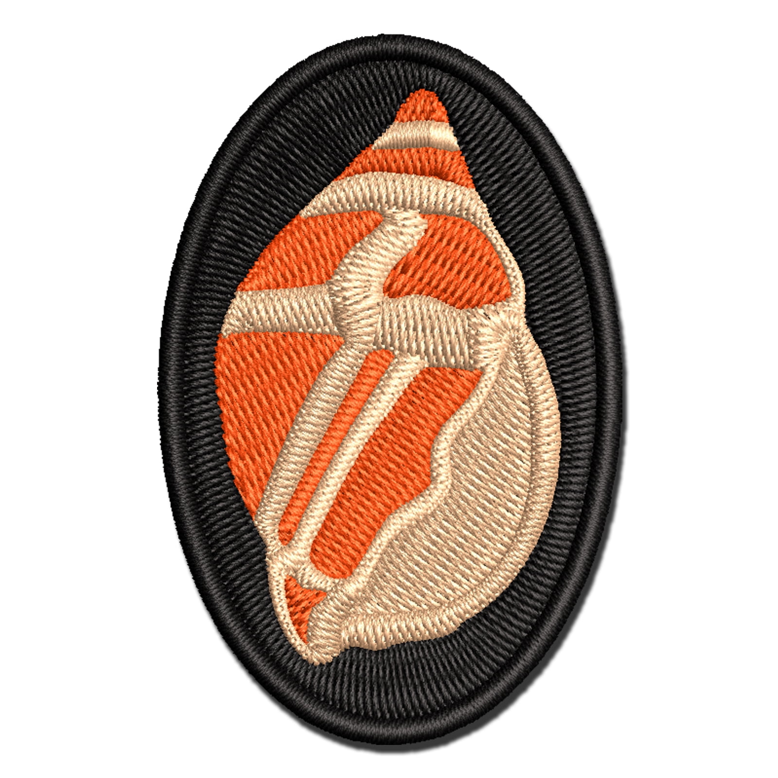 Nutmeg Shell Hashmark Shaded Beach Seashell Applique Multi-Color ...