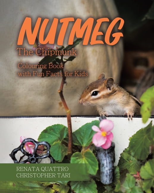 Nutmeg the Chipmunk: Colouring Book with Fun Facts for Kids, (Paperback ...