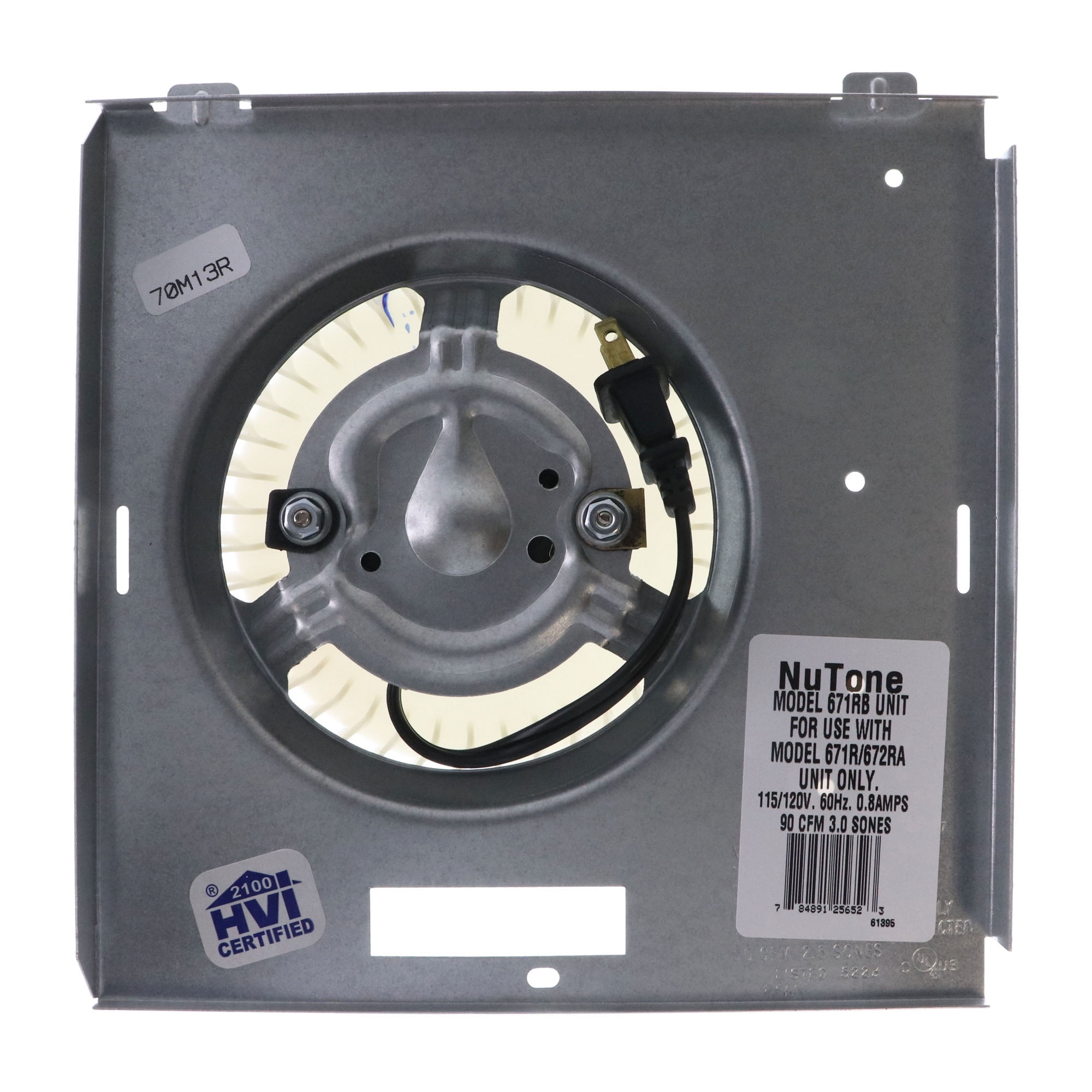 Nutone 671RB 4" Ventilation Fan Motor Assembly, 90-CFM, For 671 672-A ...