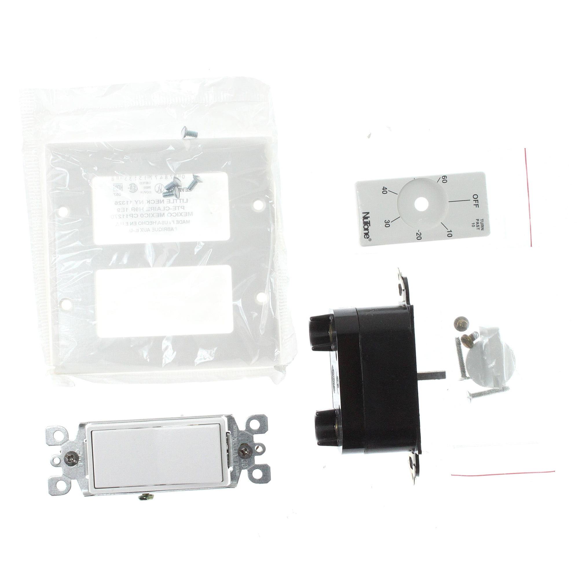 Nutone Vs66Wh 60 Min Timer/1 On/Off Switch (White) Bath Fan Control ...