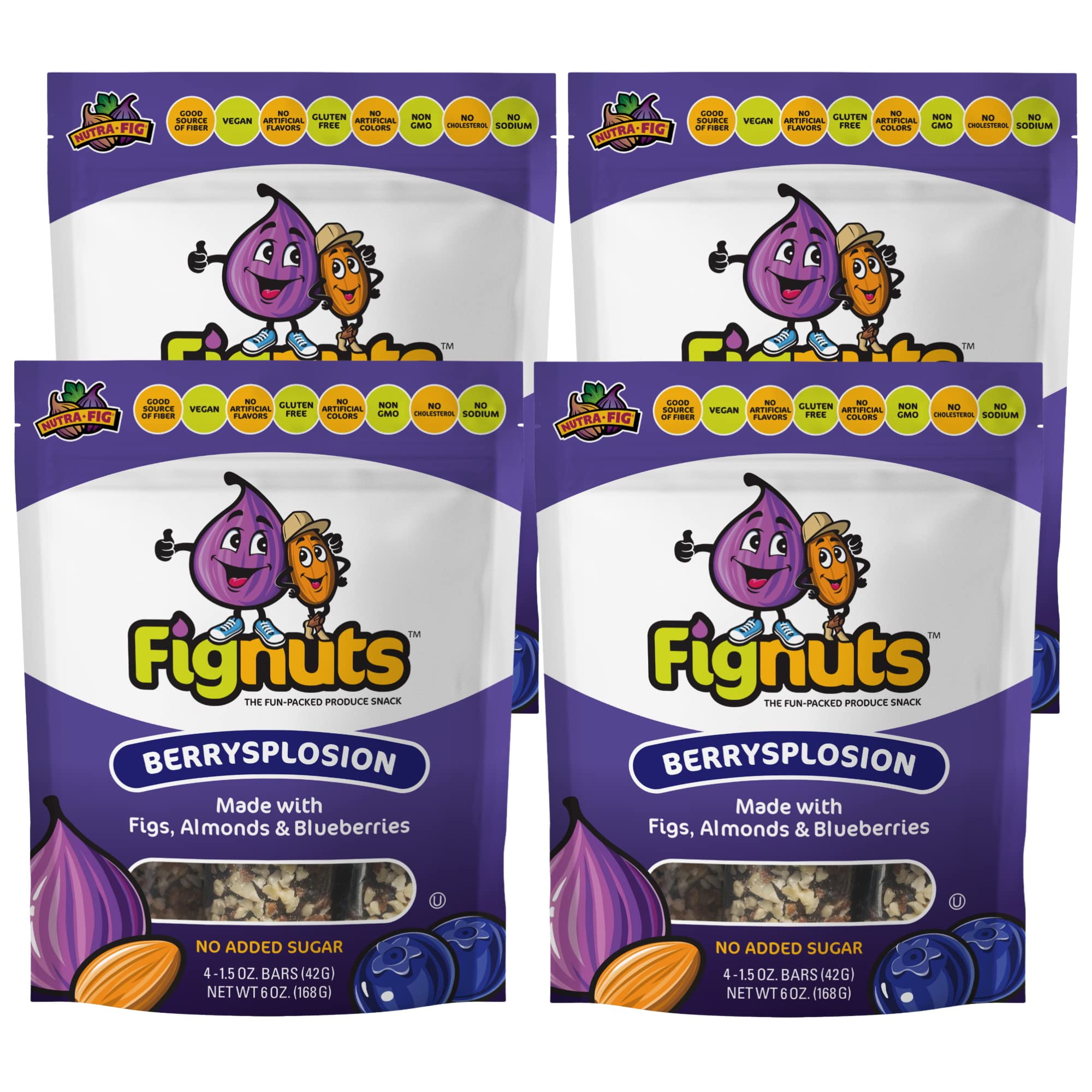 Nutra Fig Bars, Real Fruit Vegan Snack H2FSDBar, Gluten Free, Non-GMO ...