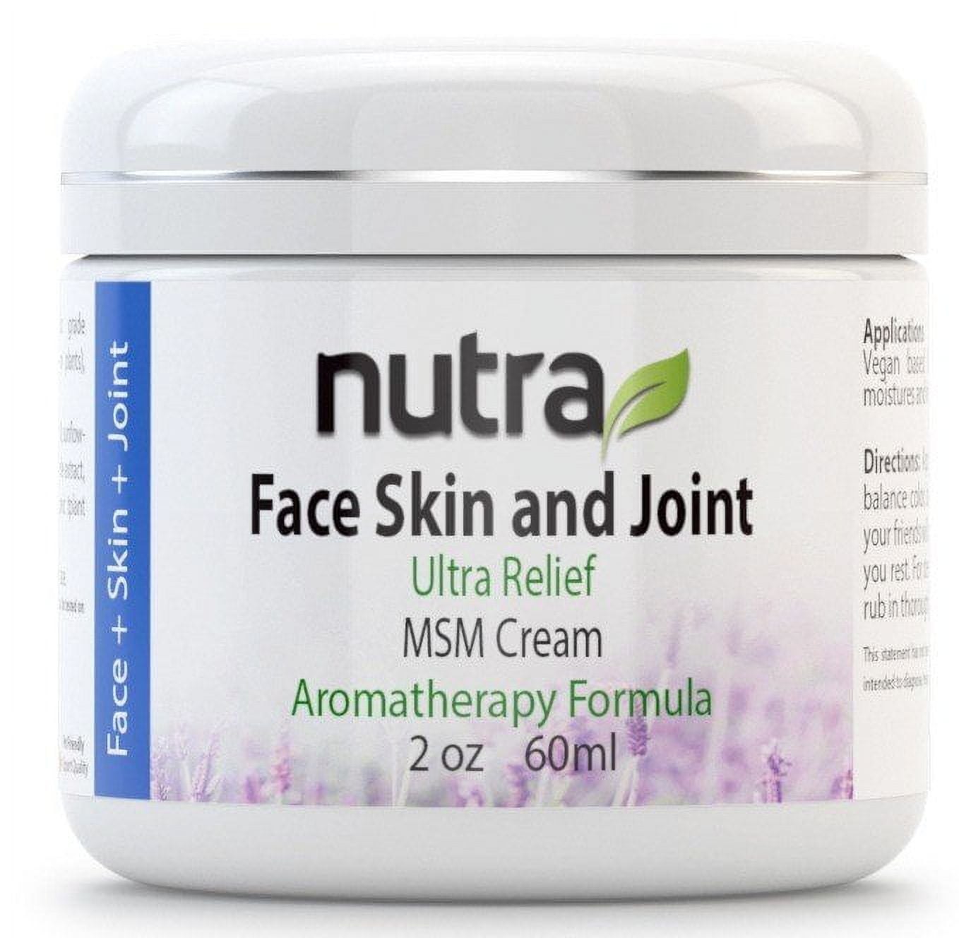 Nutra Health Face, Skin & Joint Ultra Relief Cream 2 oz (60 ml) Jar ...