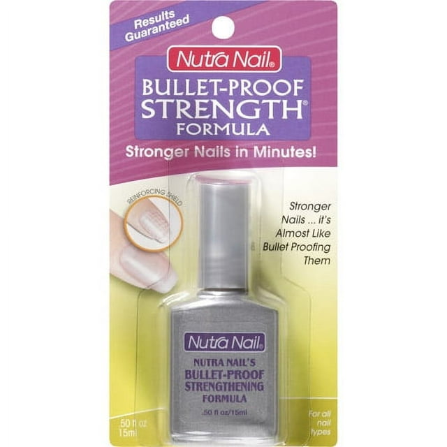 Nutra Nail Bullet-Proof Strength Formula, Hard Growth Hardener for ...