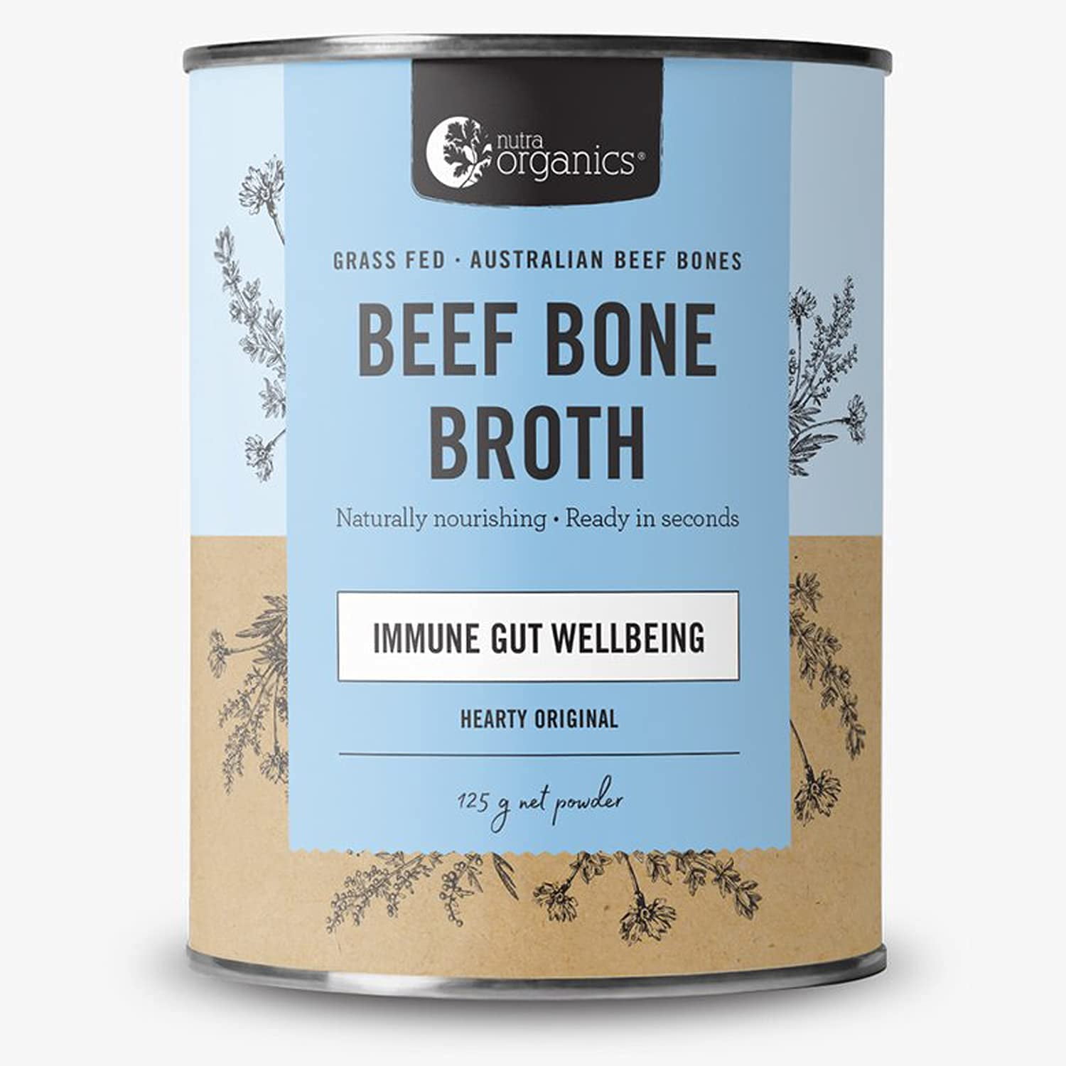 Nutra Organics Beef Broth Low Sodium COC1Powder - Hearty Original ...