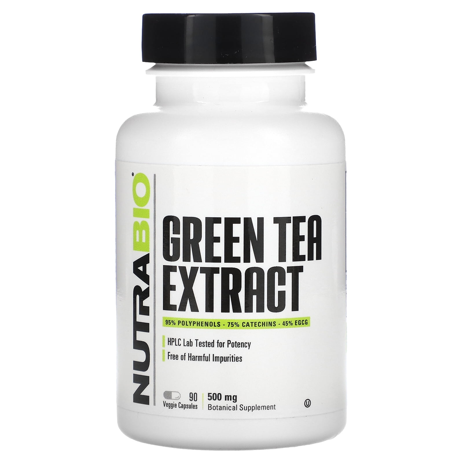 NutraBio Green Tea Extract, 500 mg, 90 Veggie Capsules - Walmart.com