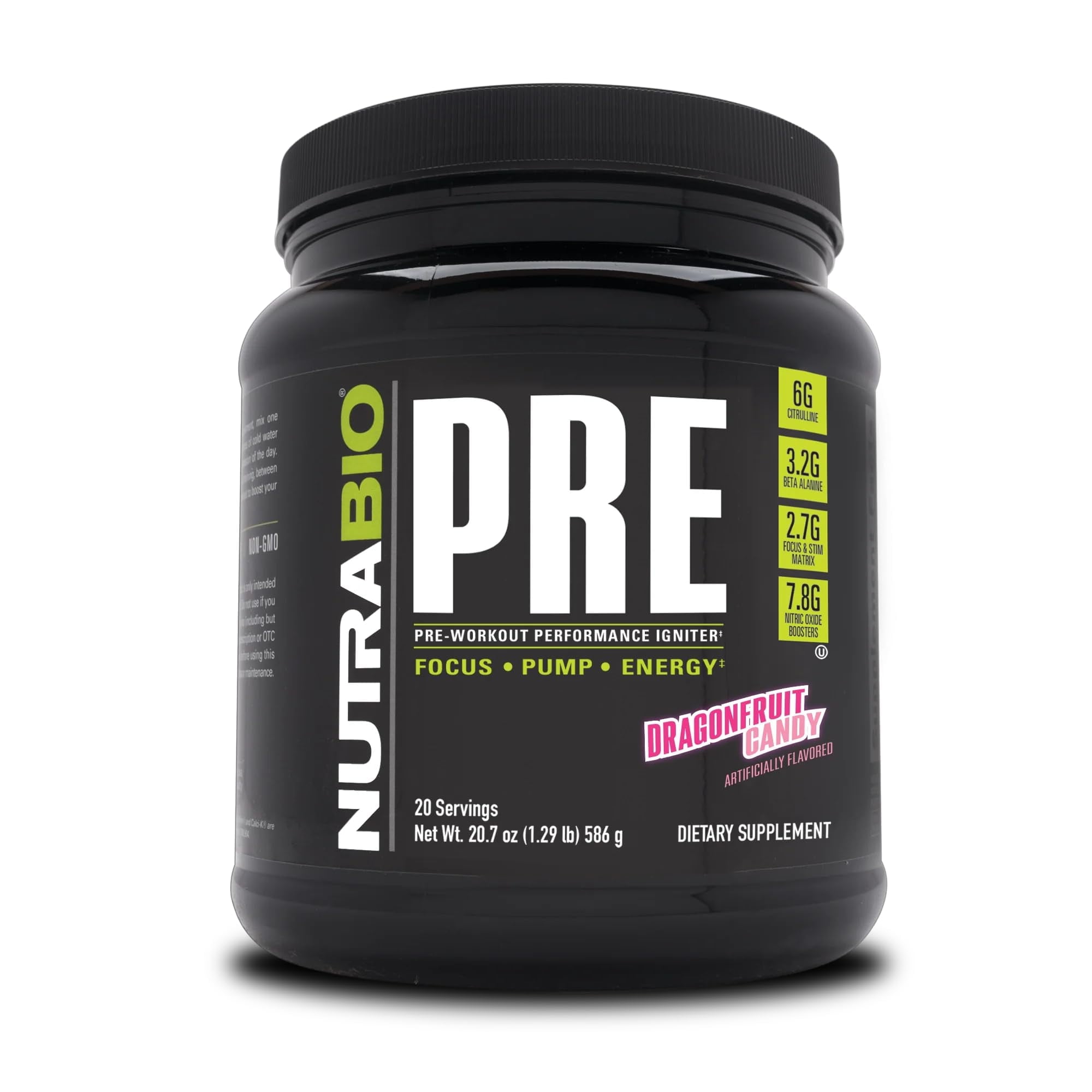 NutraBio PRE Workout Powder - Old Formula- Sustained Energy, Mental ...