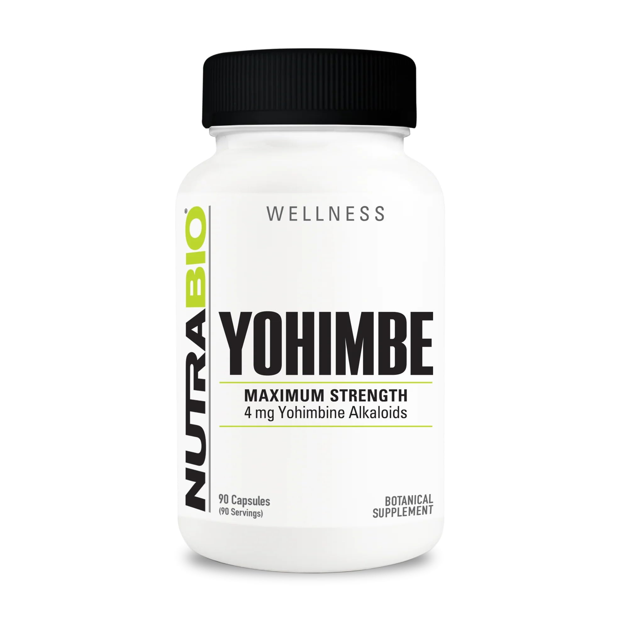 NutraBio Yohimbe Supplement, 4mg Yohimbine, 90 Veggie Capsules, Yohimbe ...