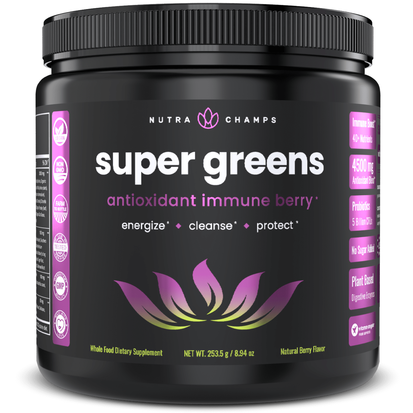 NutraChamps Super Greens Powder: Premium Gut Health Superfood | 40 ...