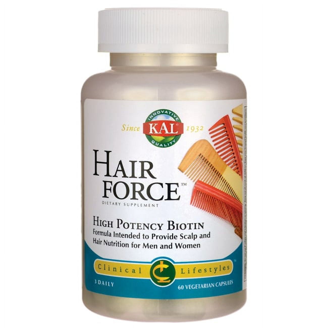 Nutraceutical Hair Force High Potency Biotin, Hair & Scalp Support ...