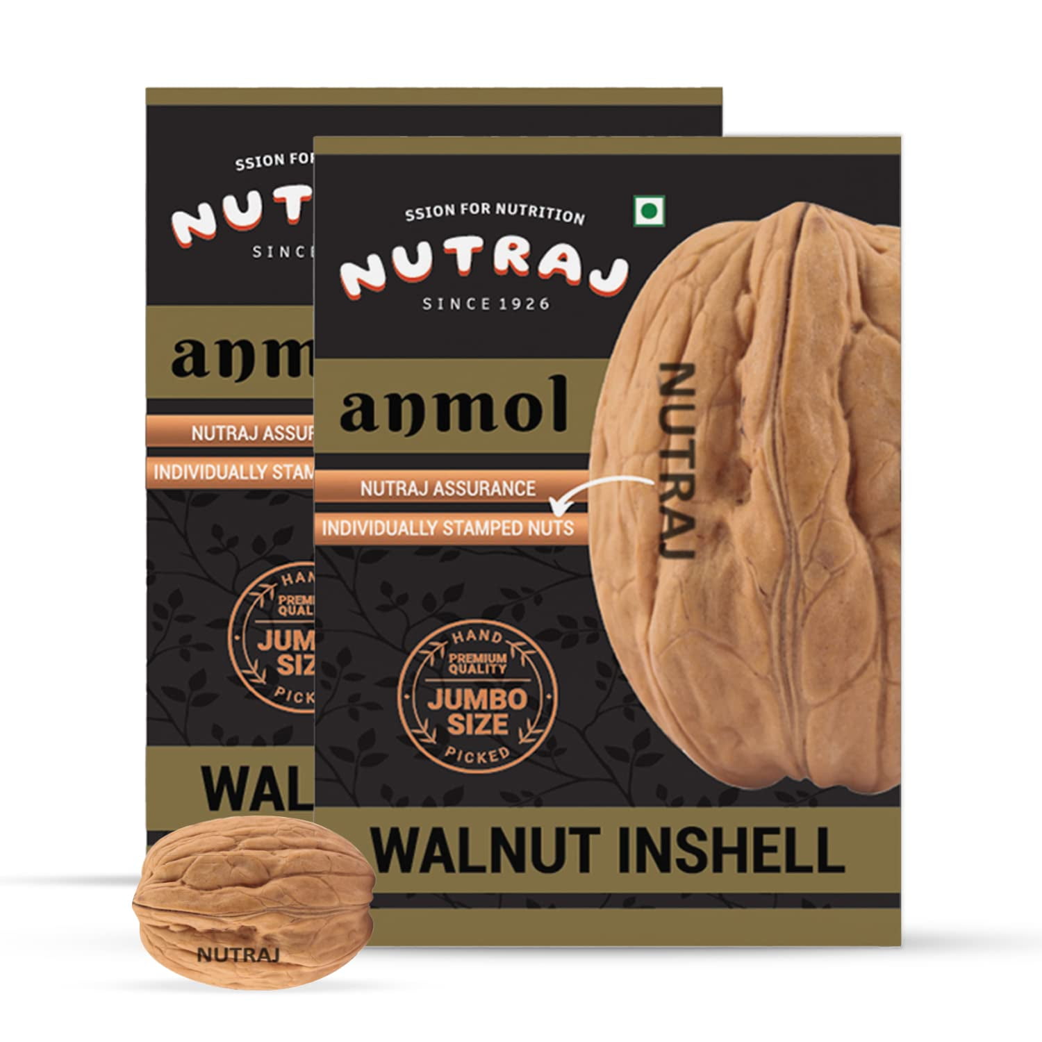 Nutraj Anmol Walnuts Inshell 2000gm, (2 X 1000g)| Raw Akhrot With Shell | Delicious & Crunchy ...
