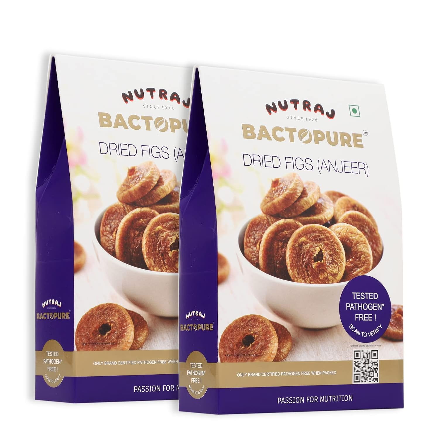 Nutraj Bactopure 500gm, (250gx2) Afghani Figs (Anjeer)| Pathogen Free | 100% Natural And Premium ...