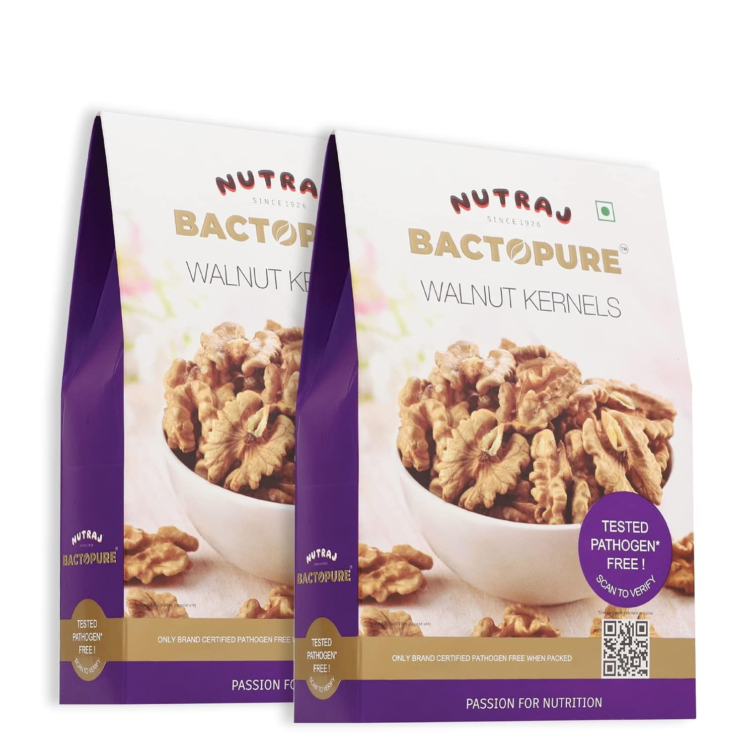 Nutraj Bactopure Walnut Kernels 500gm, (250gx2) | Pathogen Free | 100% Natural And Premium | 17. ...