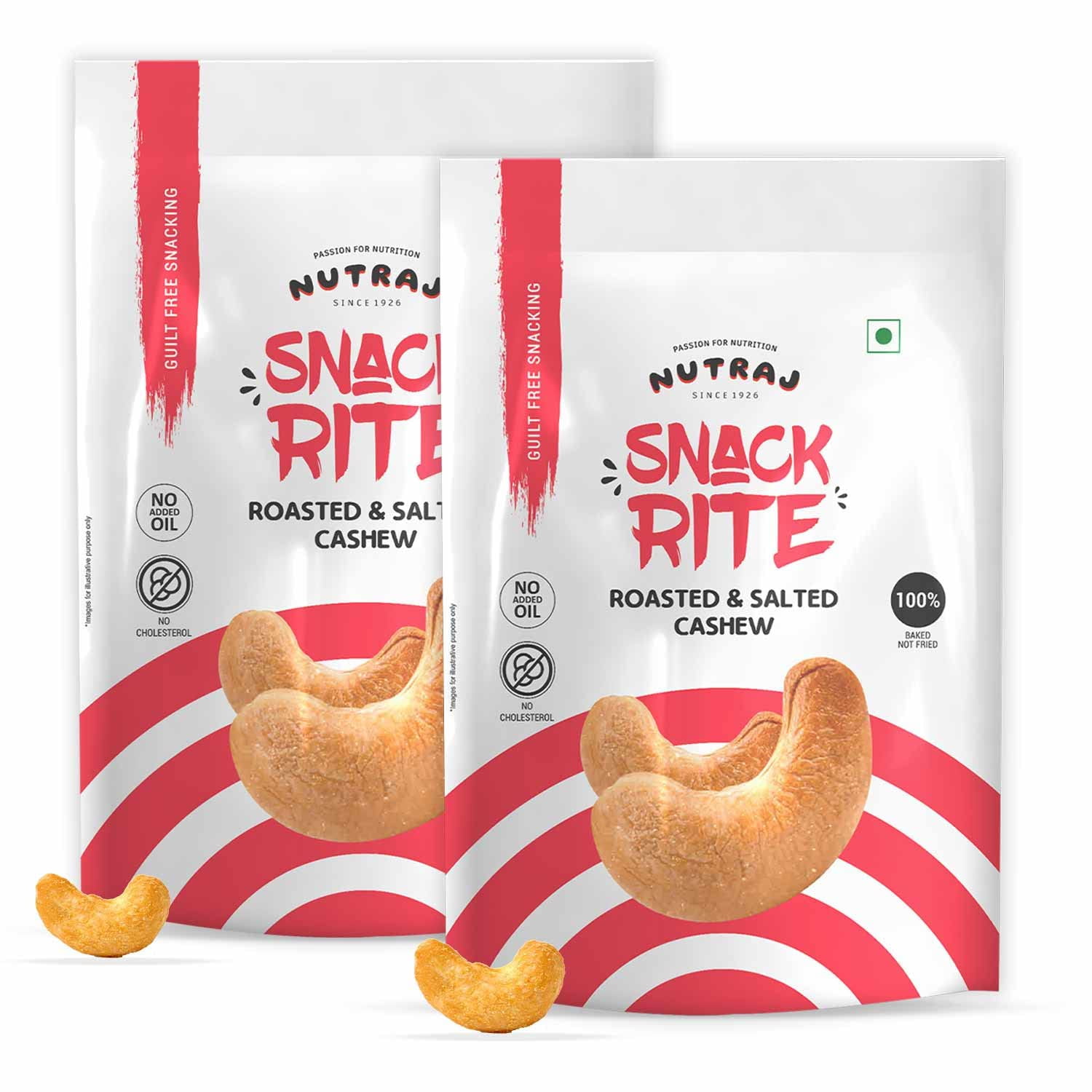 Nutraj Snack Rite Cashew (Kaju) 300gm, (2 X 150g) | Premium Roasted ...