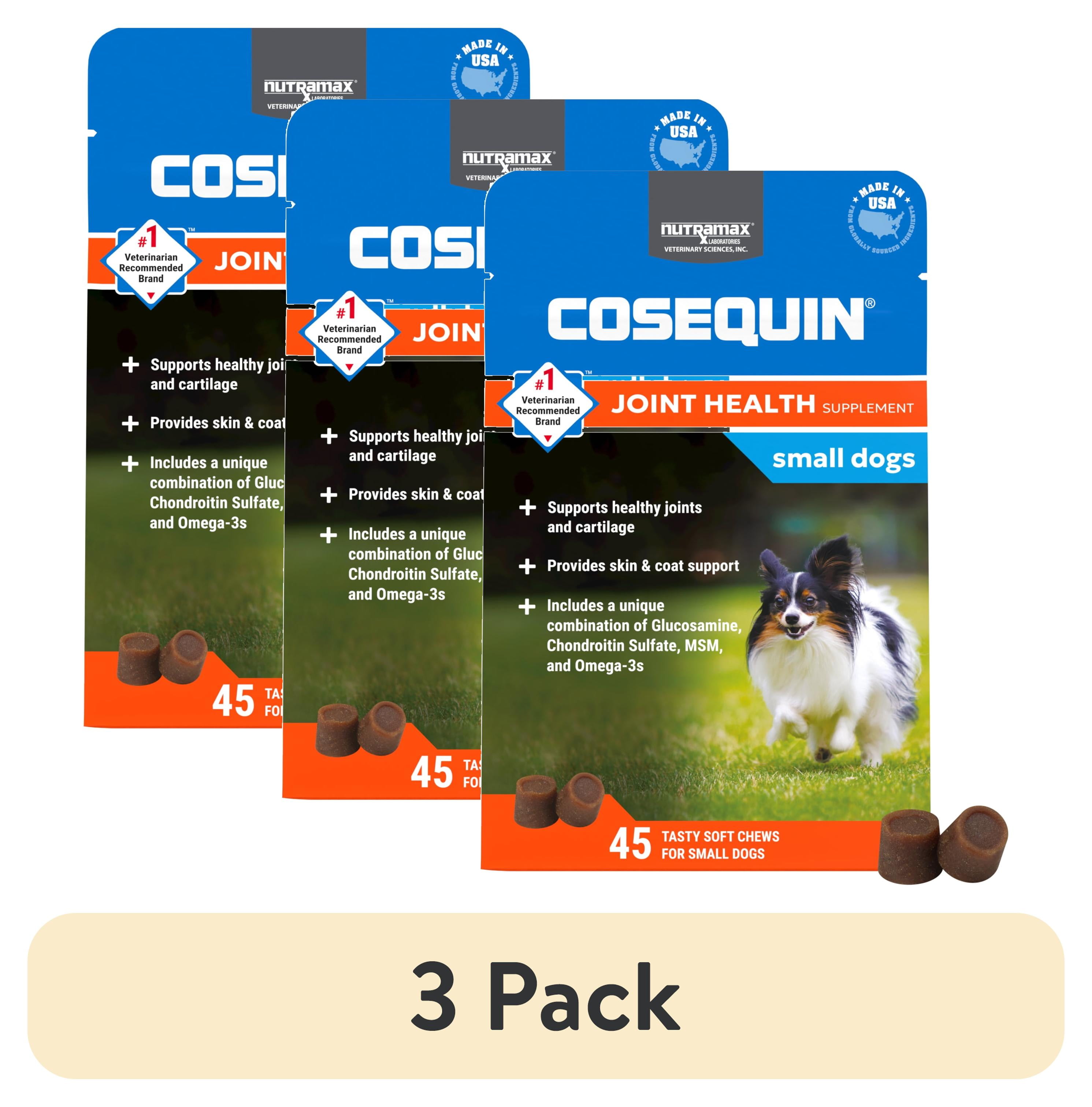 (3 pack) Nutramax Cosequin for Small Dogs, Joint Health Supplement ...