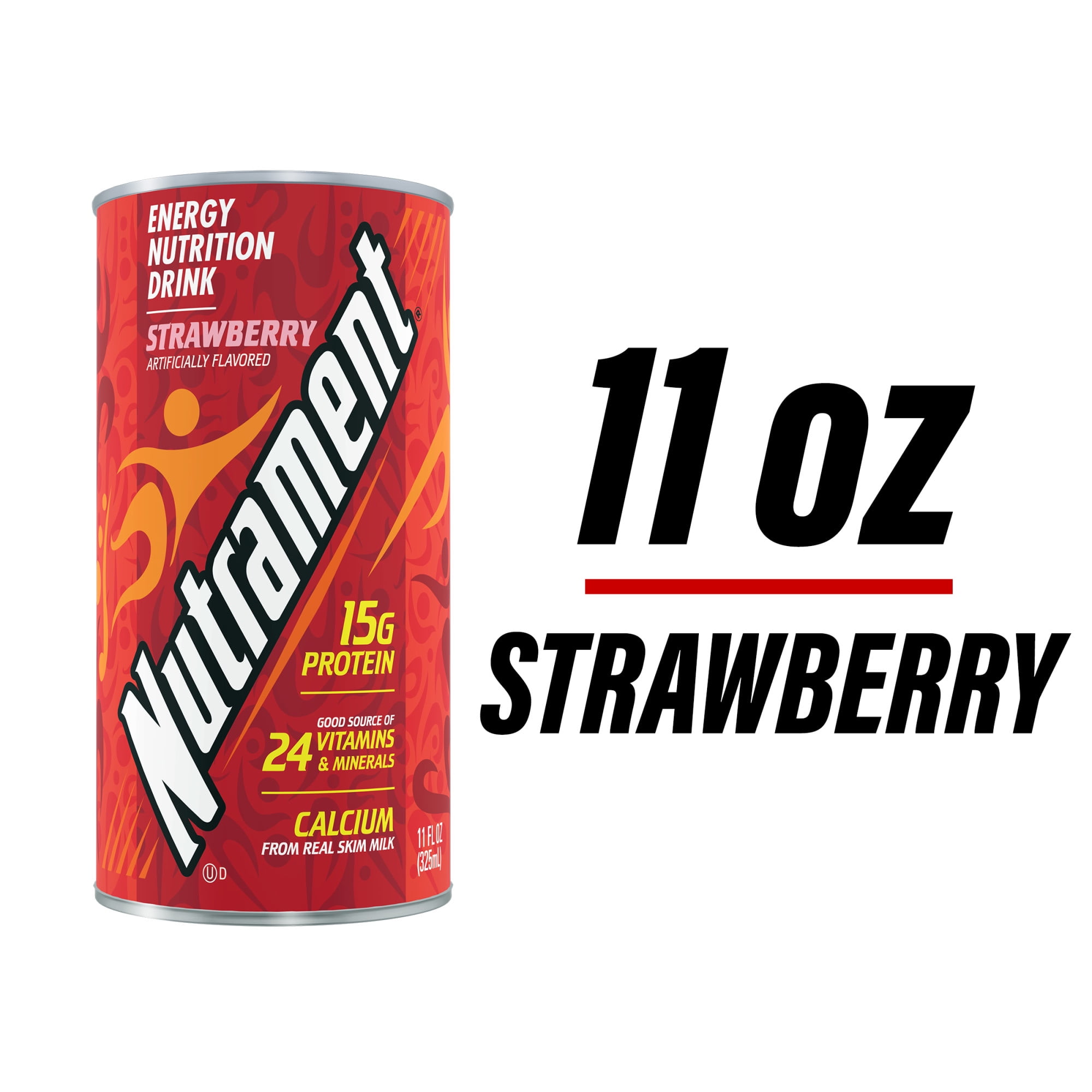 Nutrament Strawberry Nutrition Drink, Energy Drink with Vitamins ...