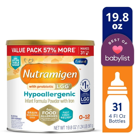Nutramigen Hypoallergenic Powder Baby Formula, Colic Relief from Cow's ...