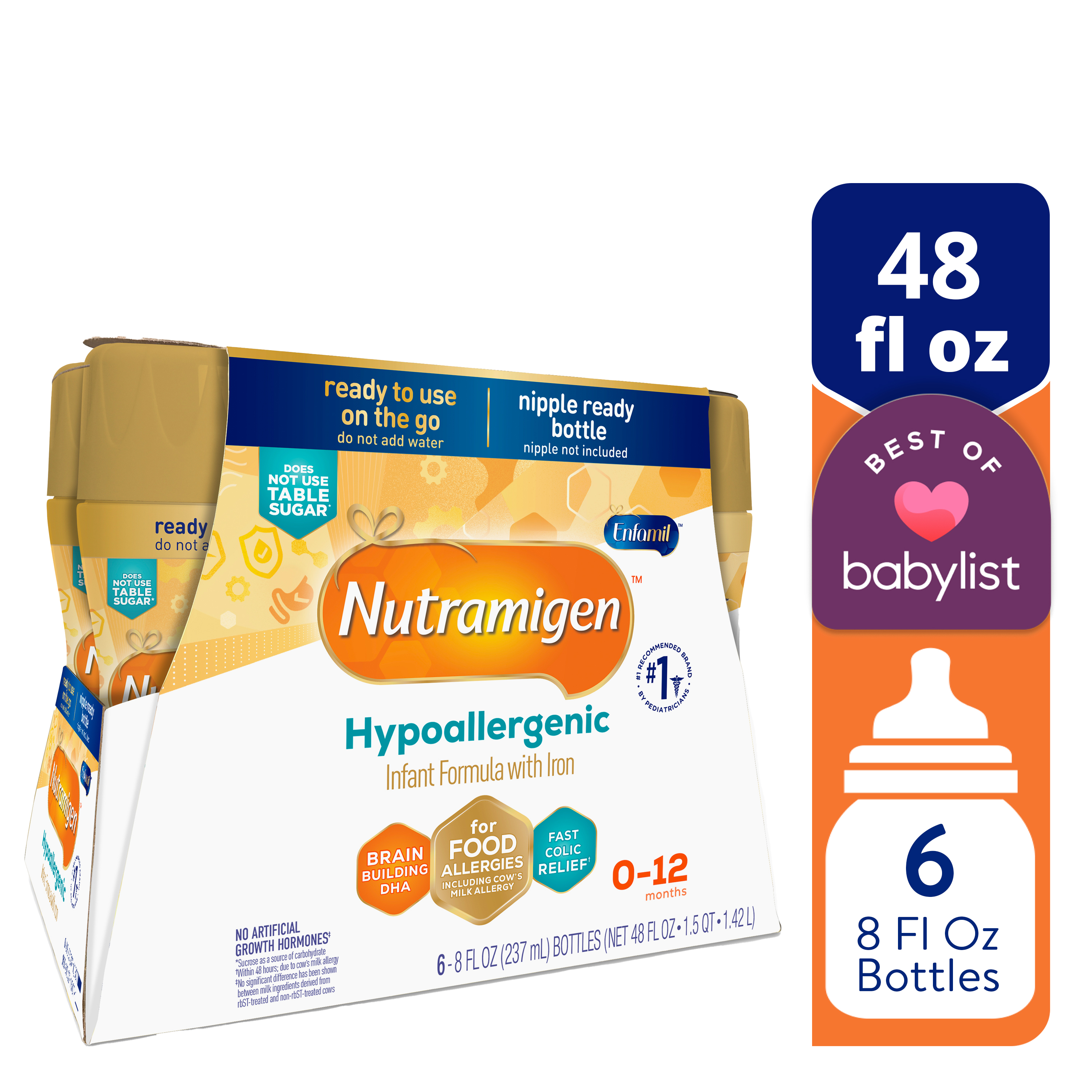 Nutramigen Hypoallergenic Liquid Baby Formula For Colic Relief Cow s
